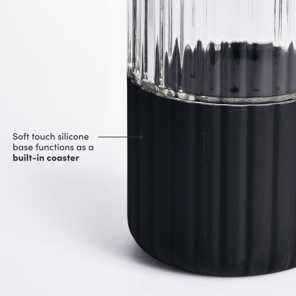 Beast Health™ Dual Cap Glass Hydration Bottle